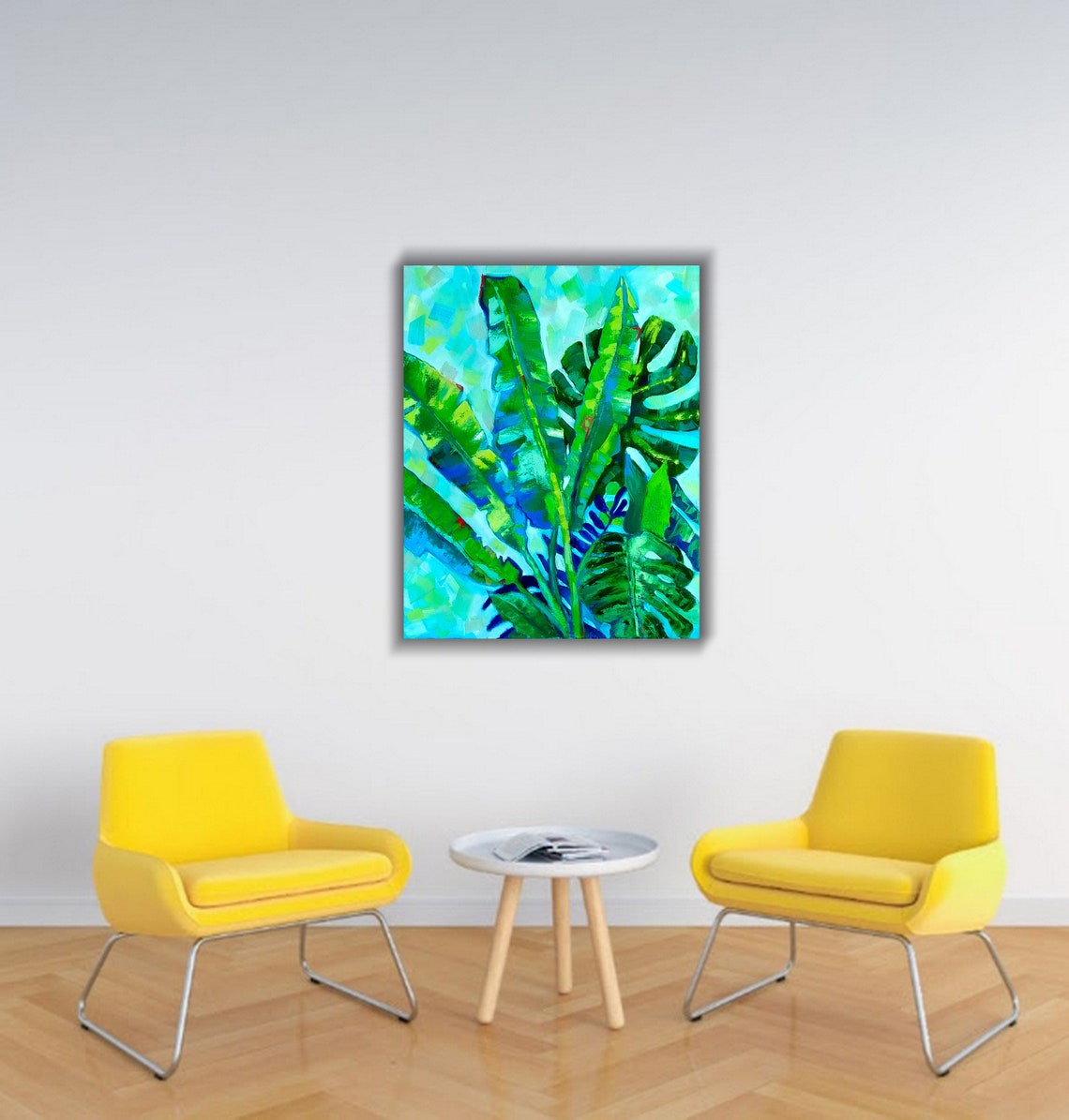 Monstera Painting Jungle Original Art Oil Canvas Large - Etsy