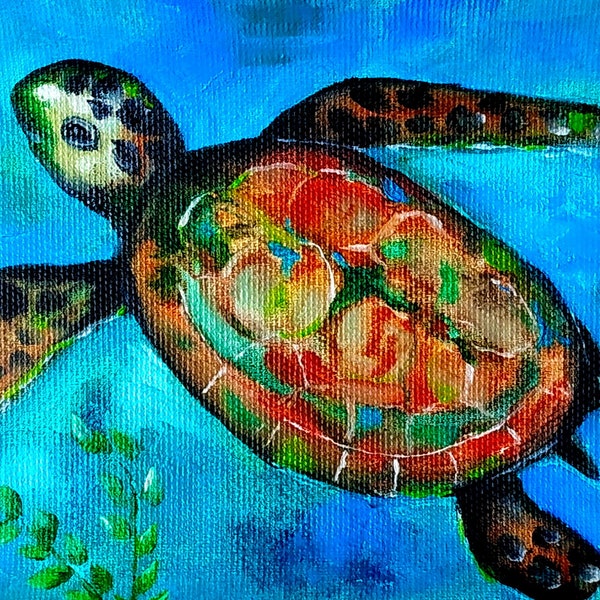 Oil Sea Turtle - Etsy