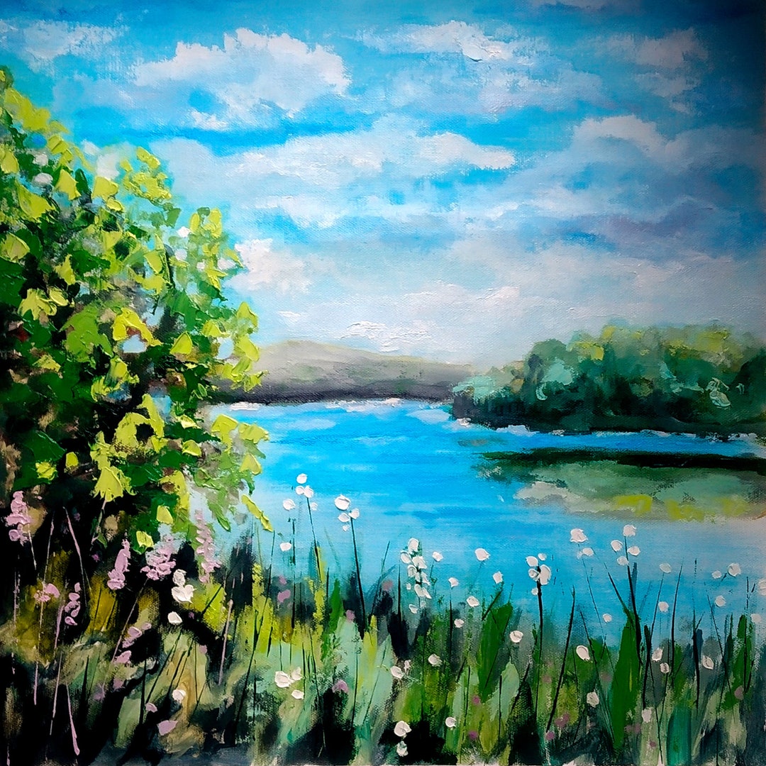 Montana Landscape Painting Musselshell River Original Art Canvas ...