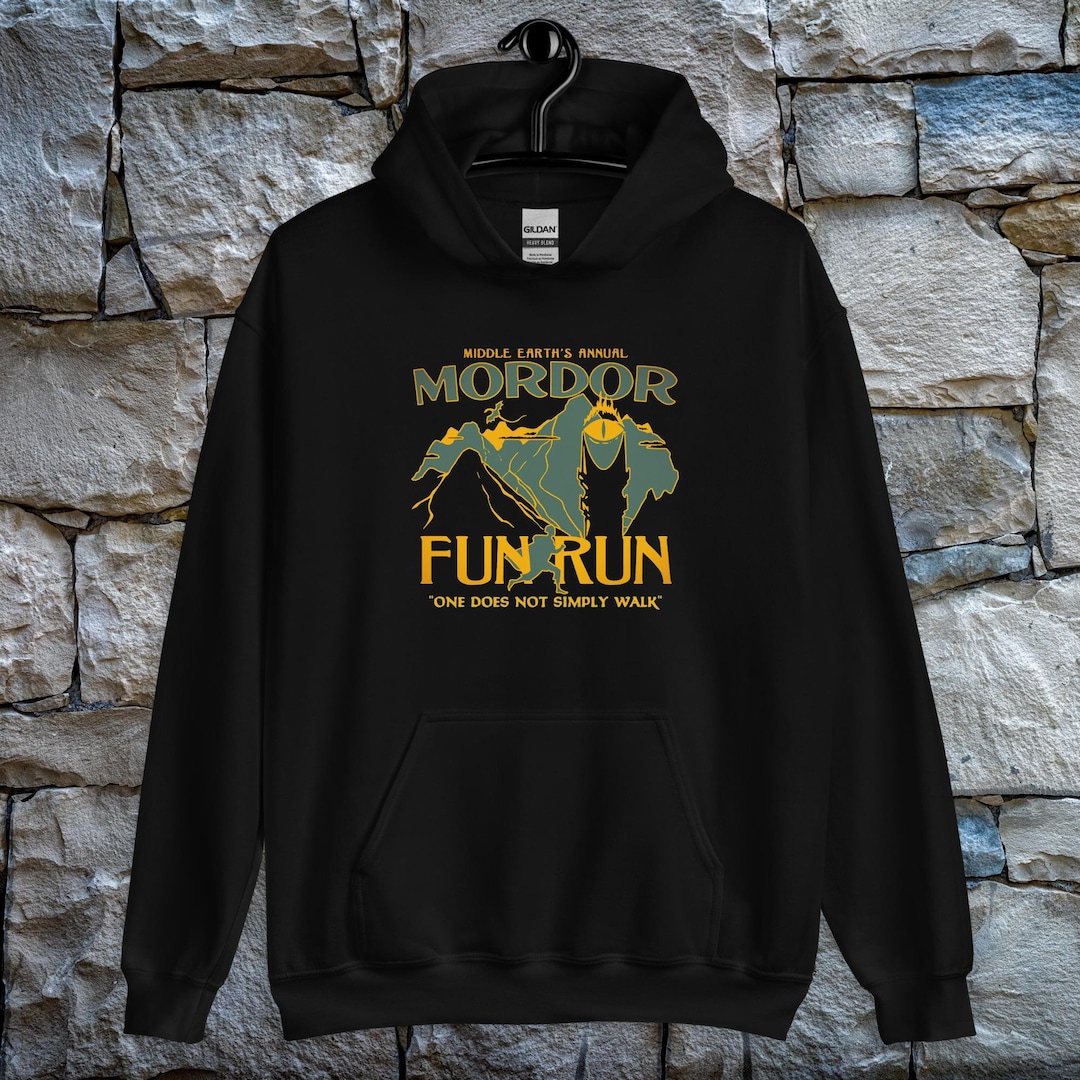 Mordor Fun Run Hoodie Lord of the Rings Hoodie - Etsy UK