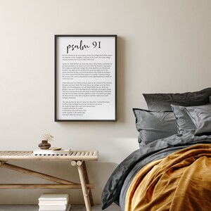 Psalm 91, Digital Download, Christian Poster Art, Bible Verse Wall Art ...