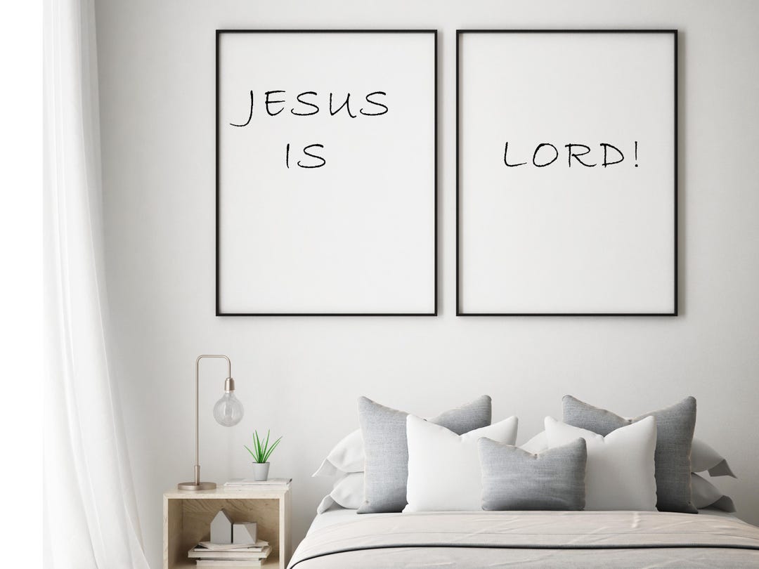 Jesus is Lord, Christian Poster Wall Art, Christian Wall Frame, Bible ...