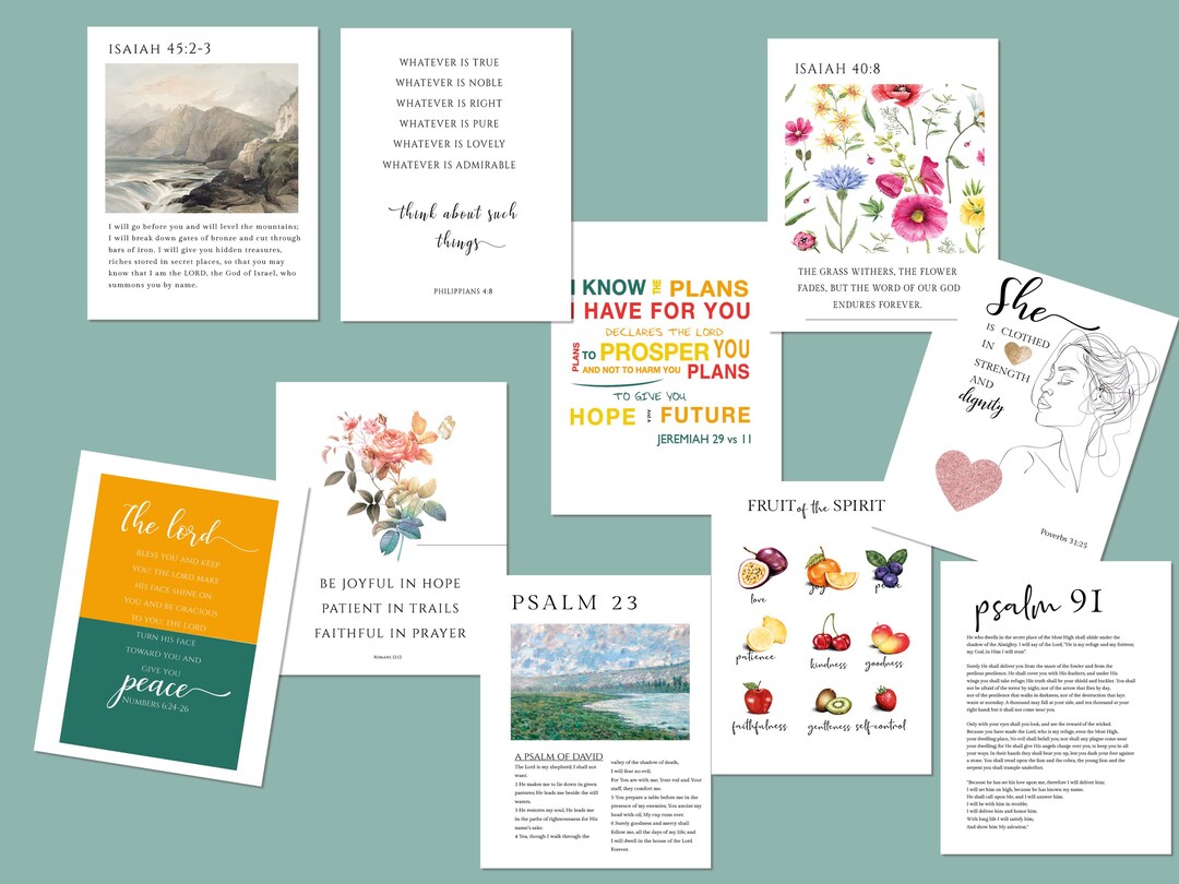 Bible Verse Gift, Scripture Verses Cards, Christian Cards, Bible Verse ...