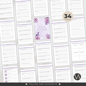 ADHD Support Worksheets | Mental Health | Therapy | Emotion Regulation ...