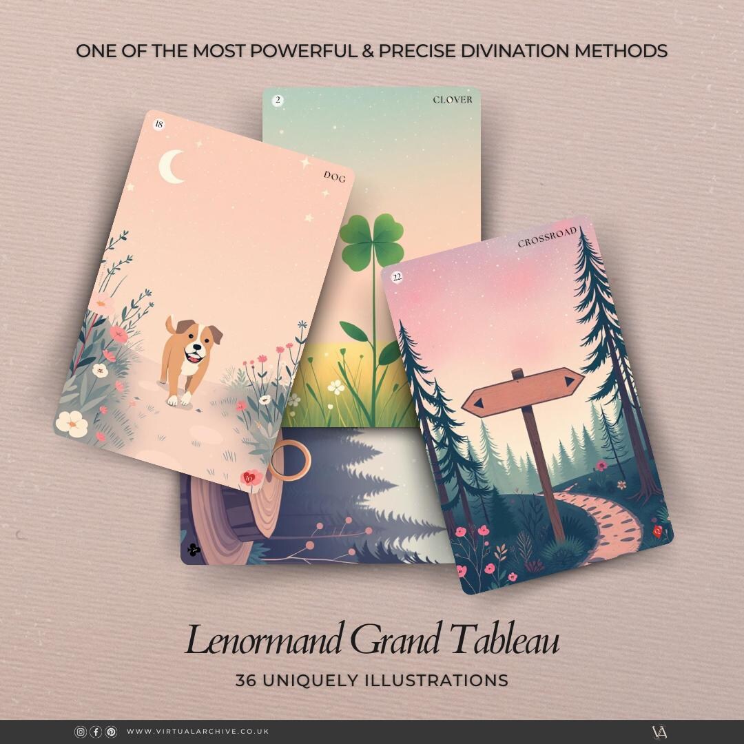 Lenormand Grand Tableau Cards: Oracle, Divination Tools, Energy Work ...