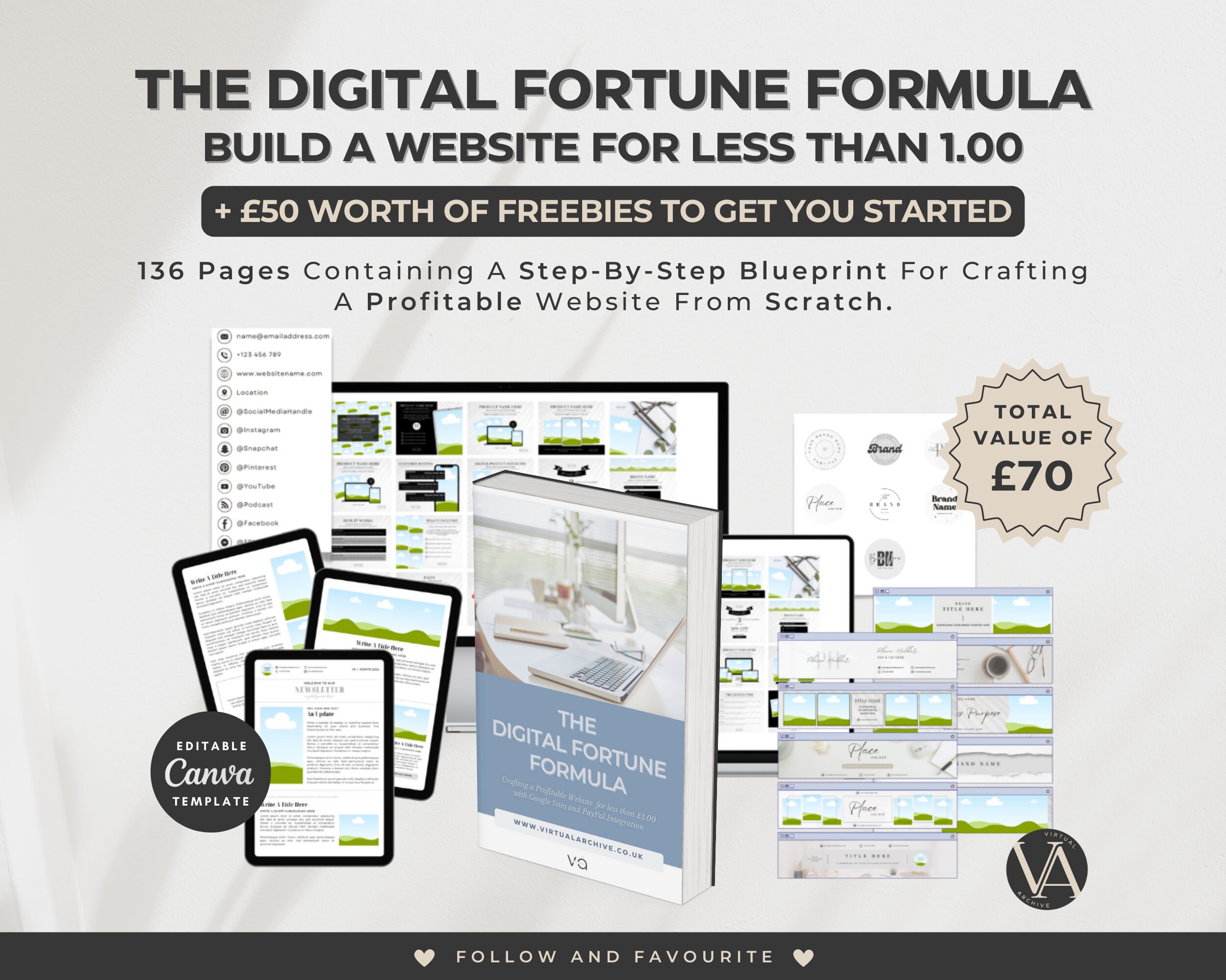 Build A Free Website Guide & Workbook Freebies Website Course Passive ...