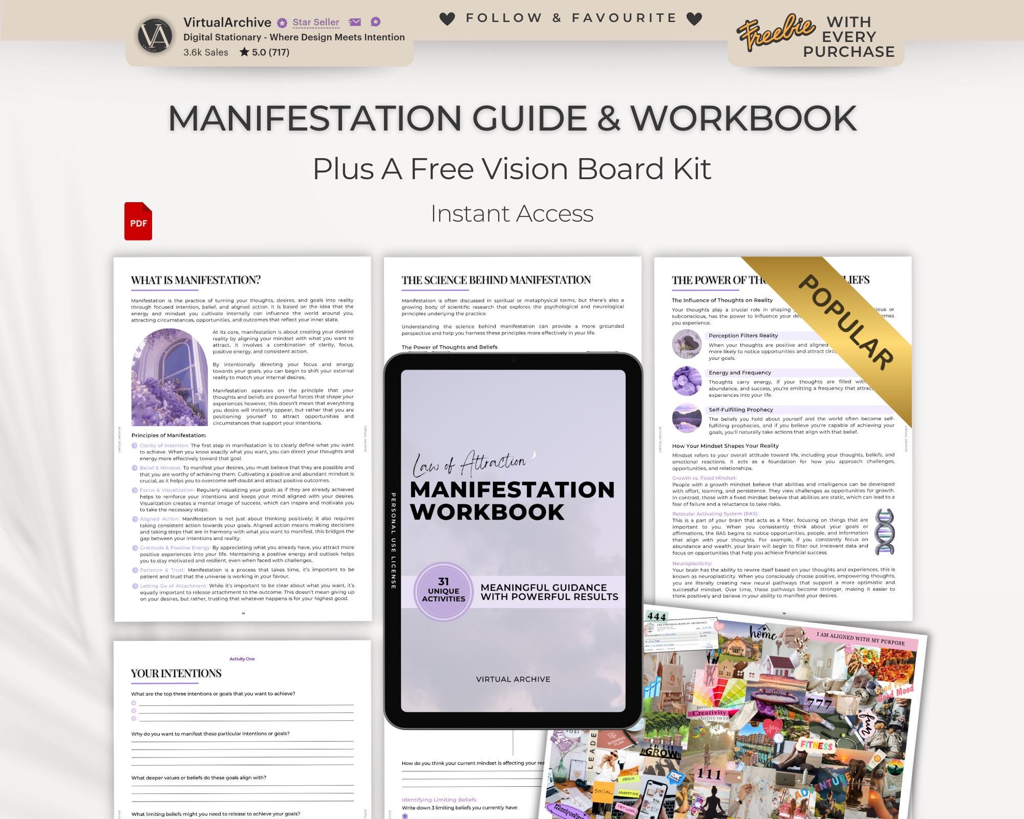 Manifestation Workbook | 369 Method | Gratitude | Abundance | Law of ...
