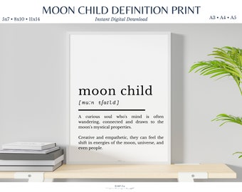 Moon Child Wall Art | Etsy