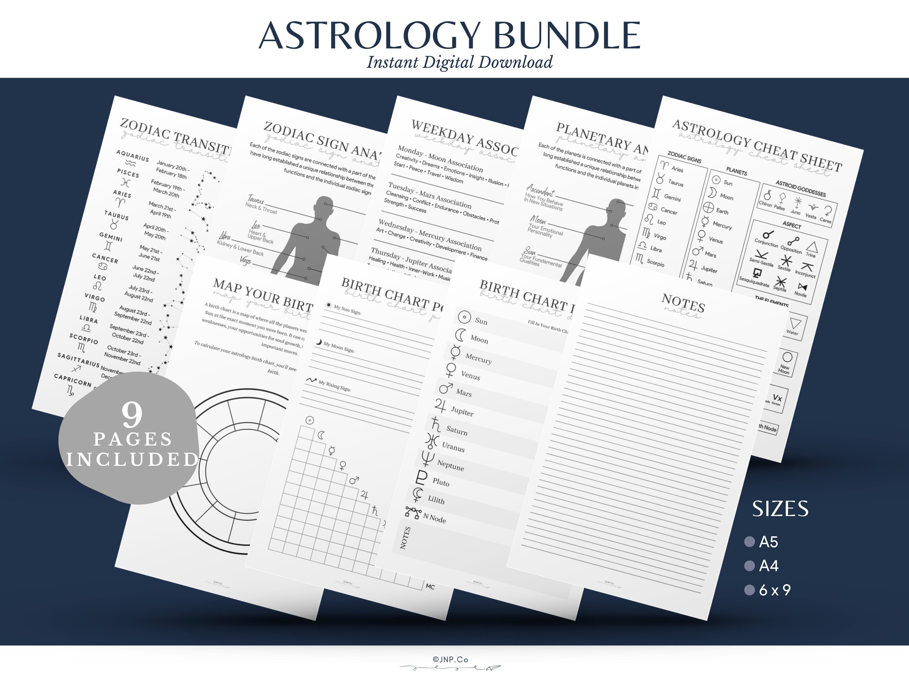 Astrology Journaling Reference Instant Digital Download Spirituality ...