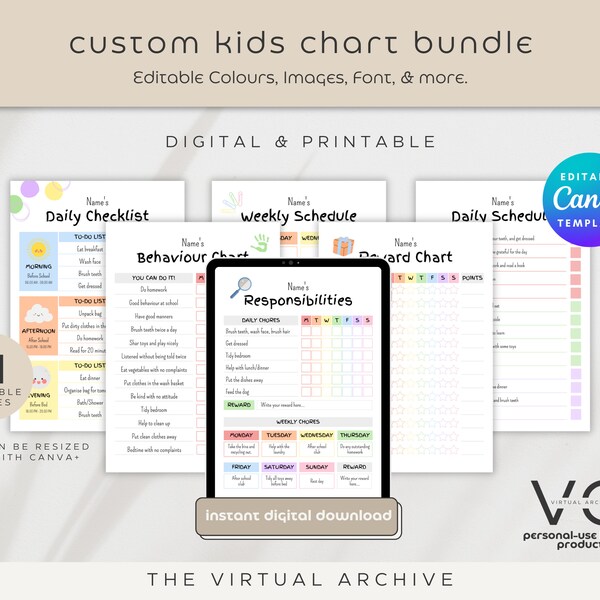 Canva Behavior Chart - Etsy UK