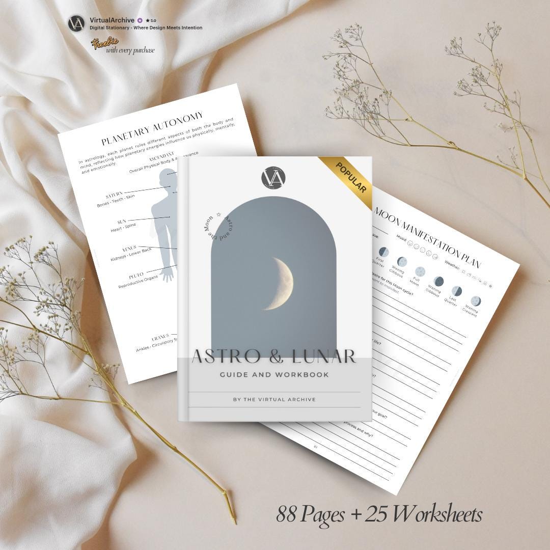Astro & Lunar Guide and Workbook: Astrology, Moon Cycles, Cheat Sheets ...