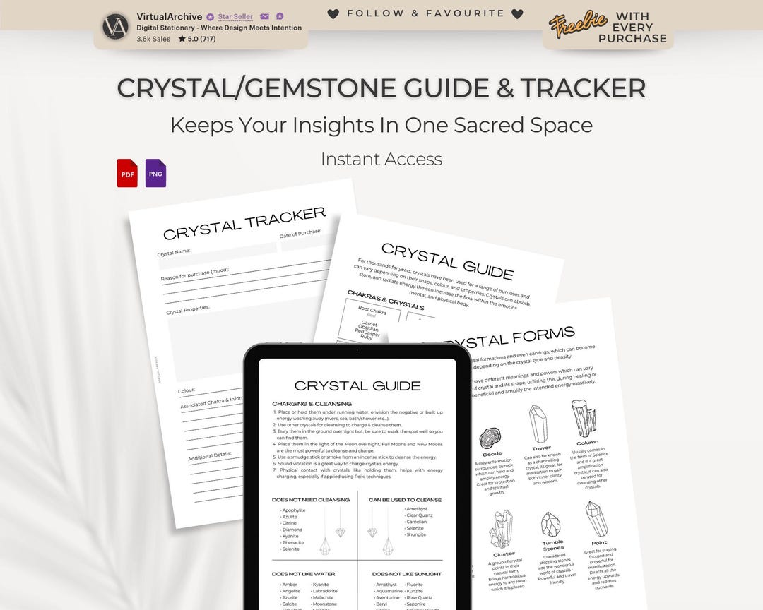 Crystal Guide & Tracker | Gemstones | Logbook Pages | Spirituality ...