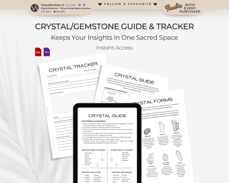 Crystal Guide & Tracker | Gemstones | Logbook Pages | Spirituality ...