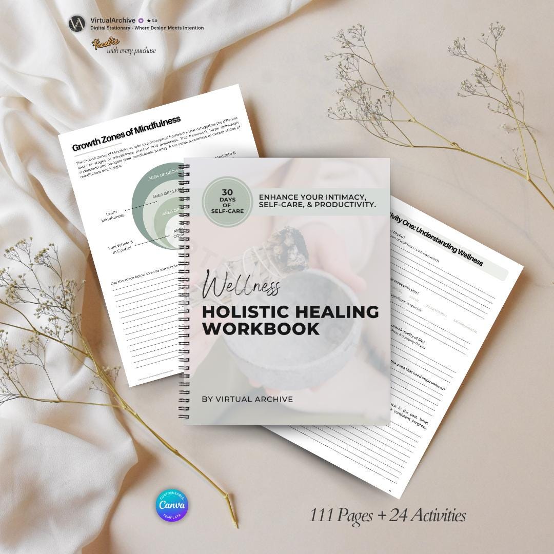 Holistic Healing Wellness Journal: Self-care, Intimacy, Productivity ...