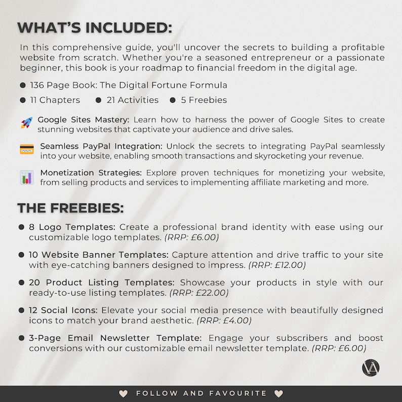 Build A Free Website Guide & Workbook Freebies Website Course Passive ...