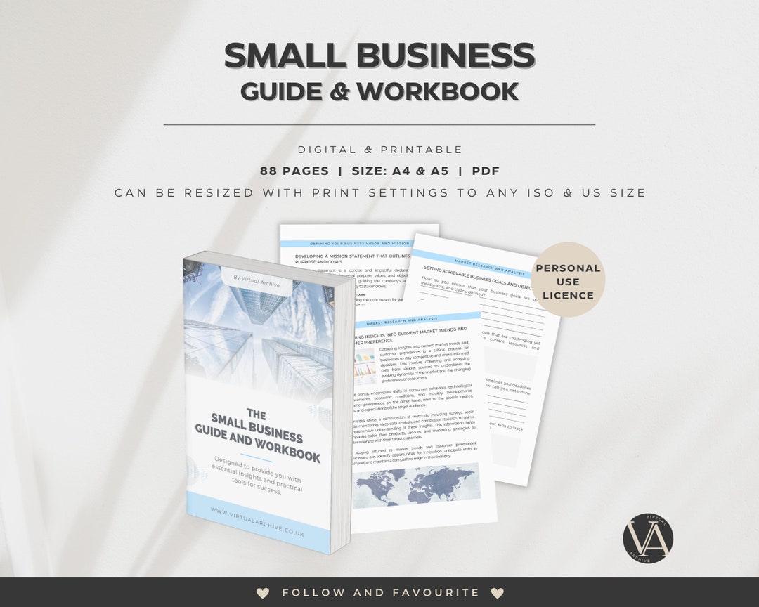 Small Business Guide & Workbook 88 Pages Marketing Branding ...