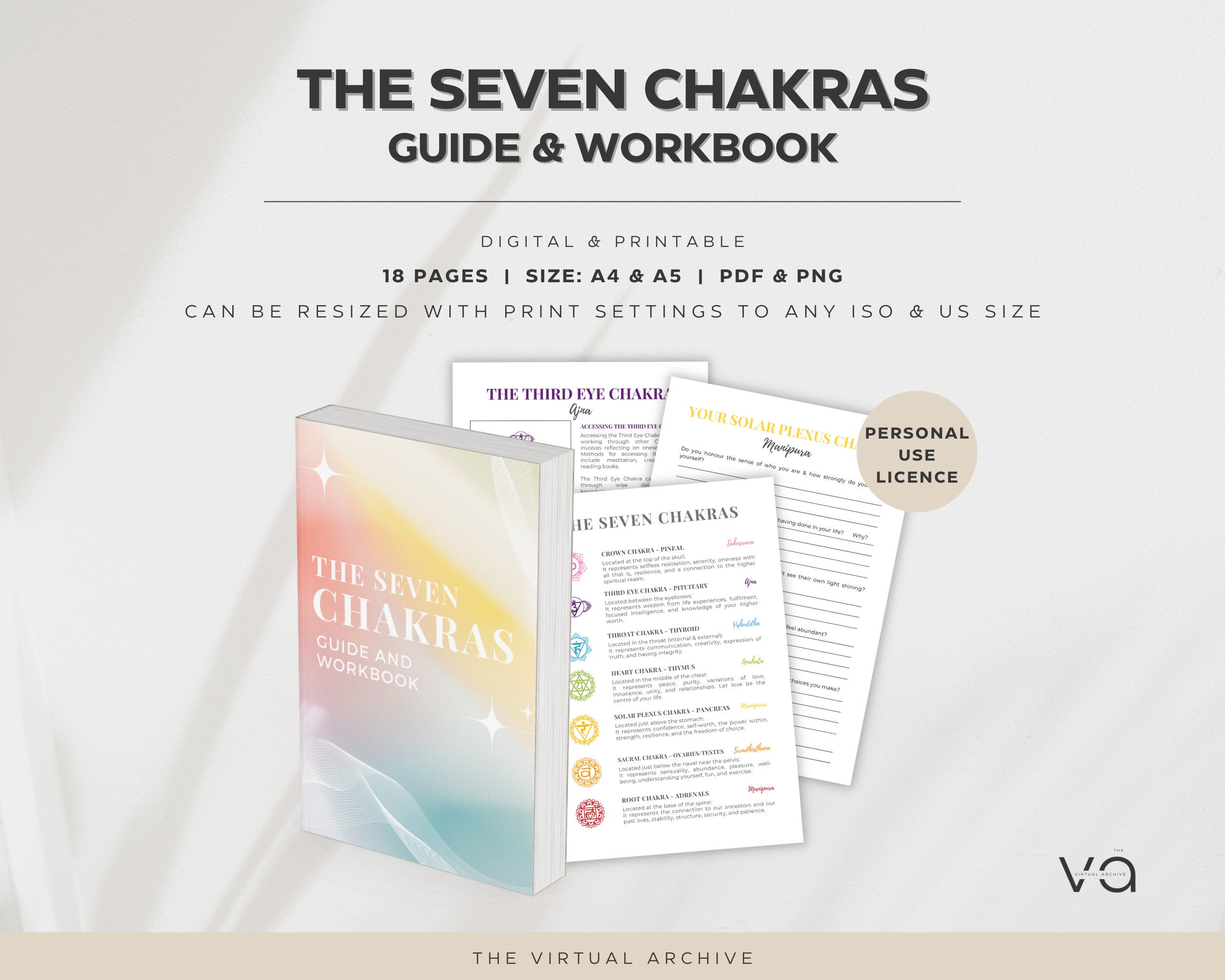 The 7 Chakra's Guide & Workbook Energy Work Spirituality Healing Reiki ...