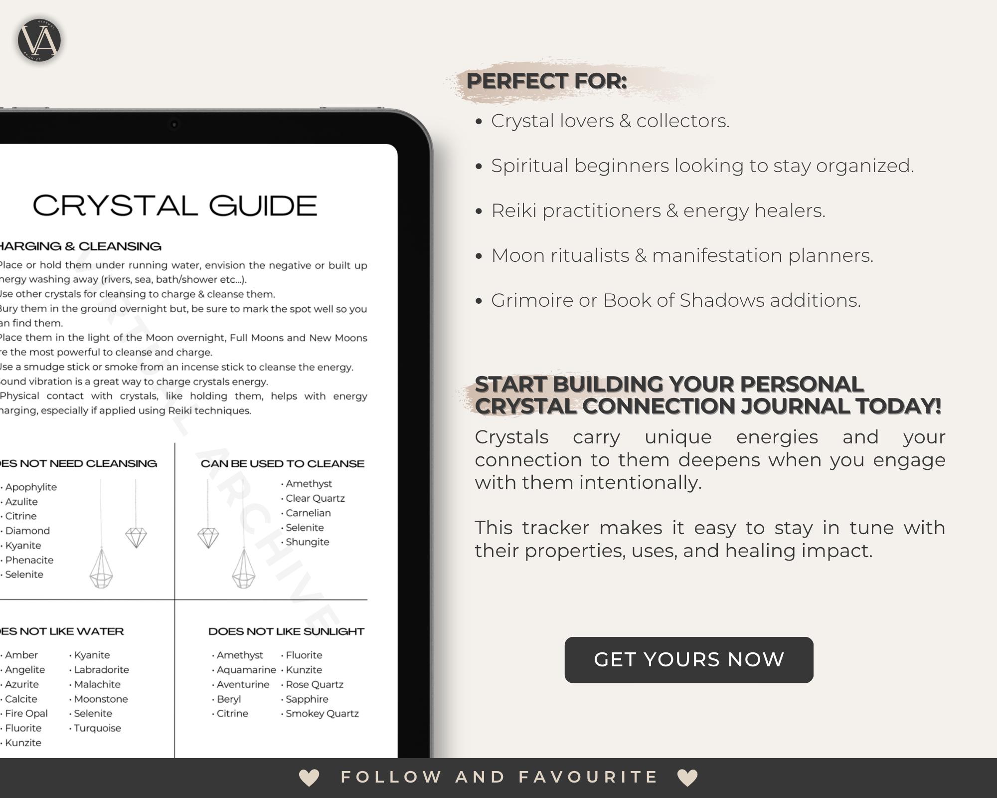 Crystal Guide & Tracker | Gemstones | Logbook Pages | Spirituality ...