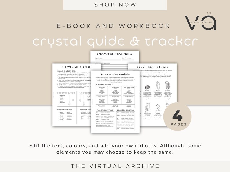 Crystal Guide & Tracker Gemstones Logbook Spirituality - Etsy