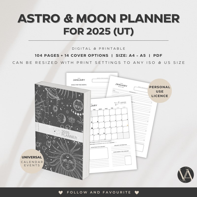 Moon Planner - Etsy