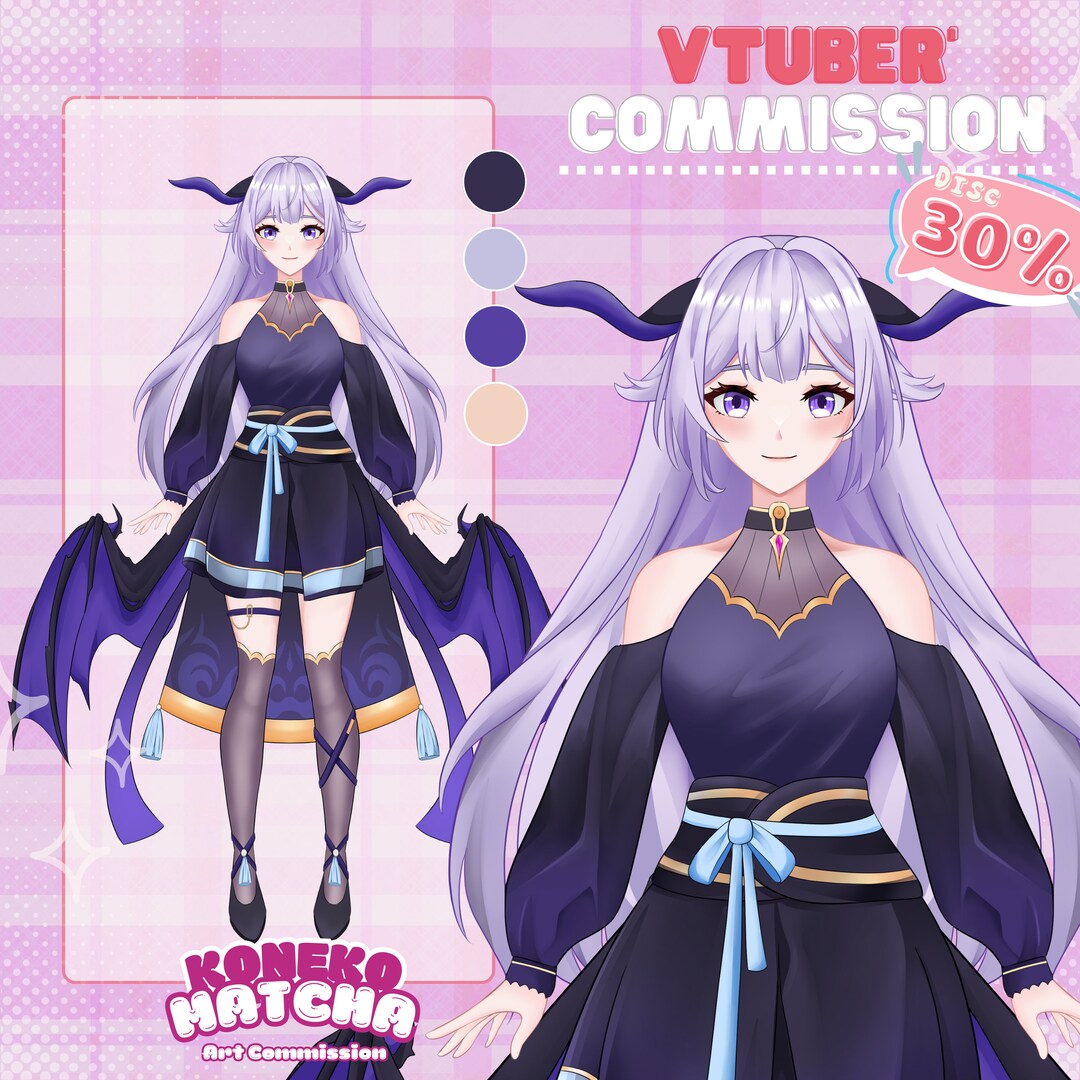 Custom Vtuber Model, Custom Live2d Model, Vtube, Custom 2d Vtuber ...
