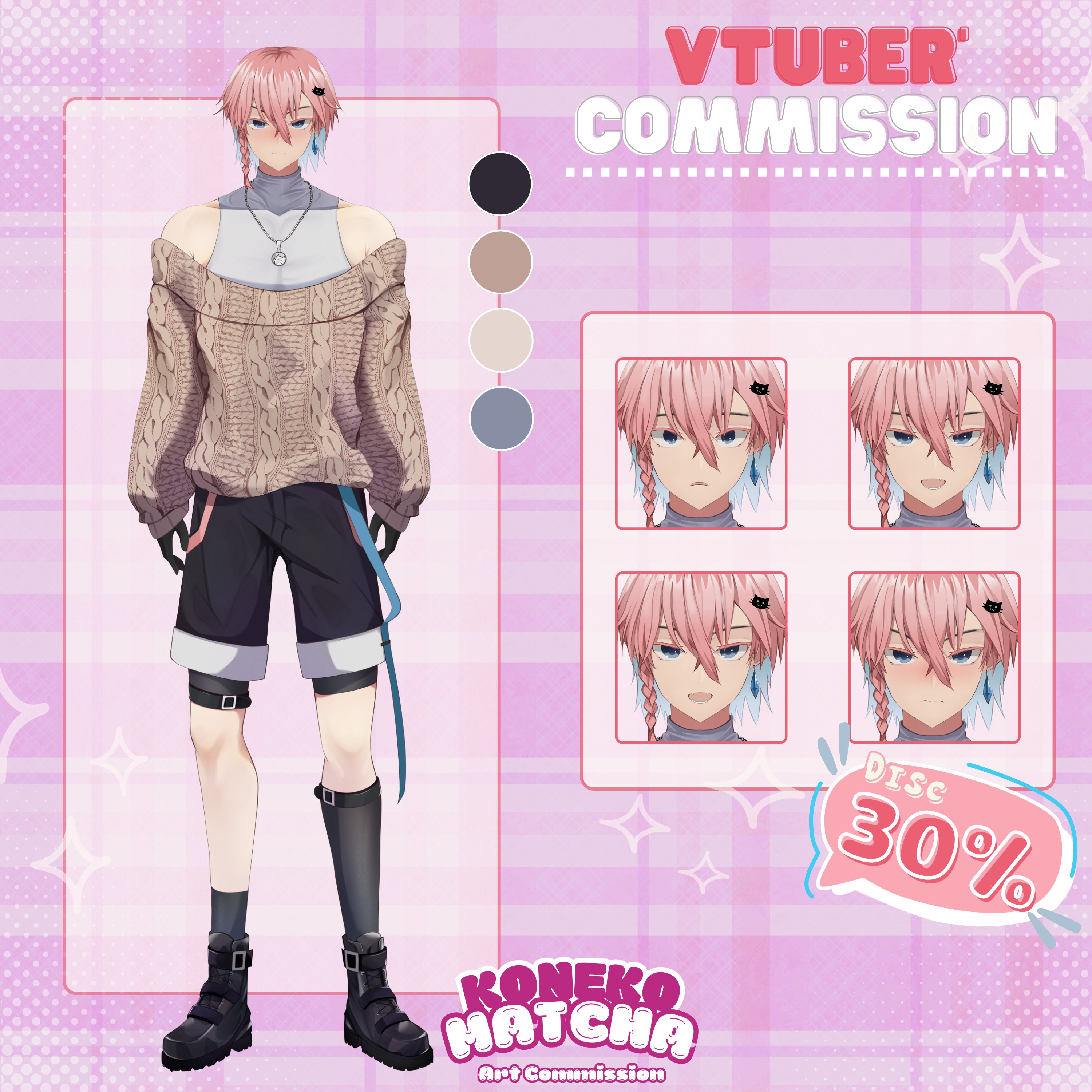 Custom Vtuber Model, Custom Live2d Model, Vtube, Custom Rigging Model ...