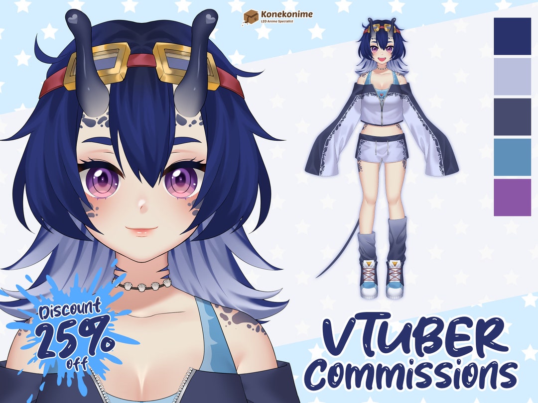 Modelo Vtuber personalizado LIVE2D / Comisión Vtuber / Diseño - Etsy España