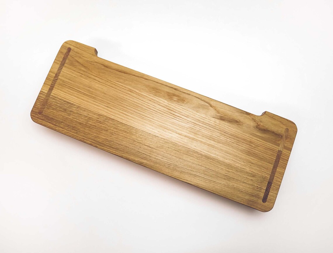 Oak Wood Monitor Stand Computer Stand Desk Storage | Etsy