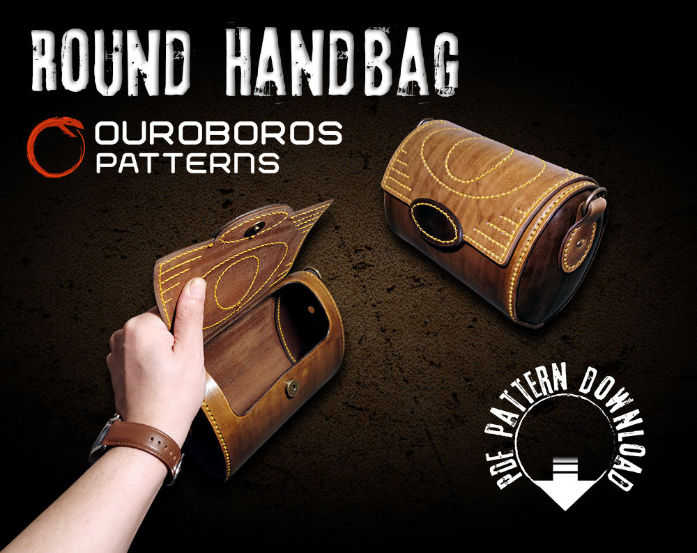 Round Handbag DIY Leather Pattern PDF - Etsy