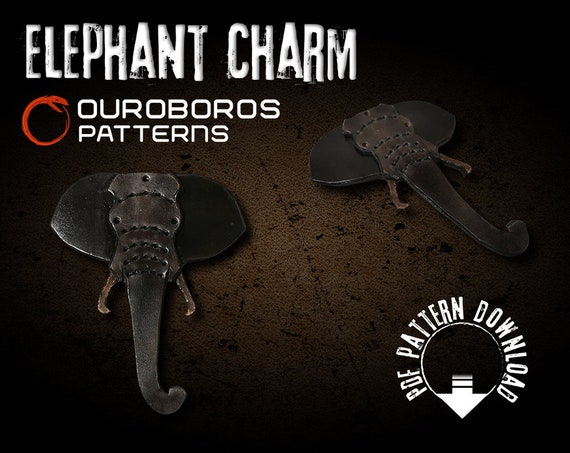 Elephant Charm DIY Leather Pattern PDF - Etsy