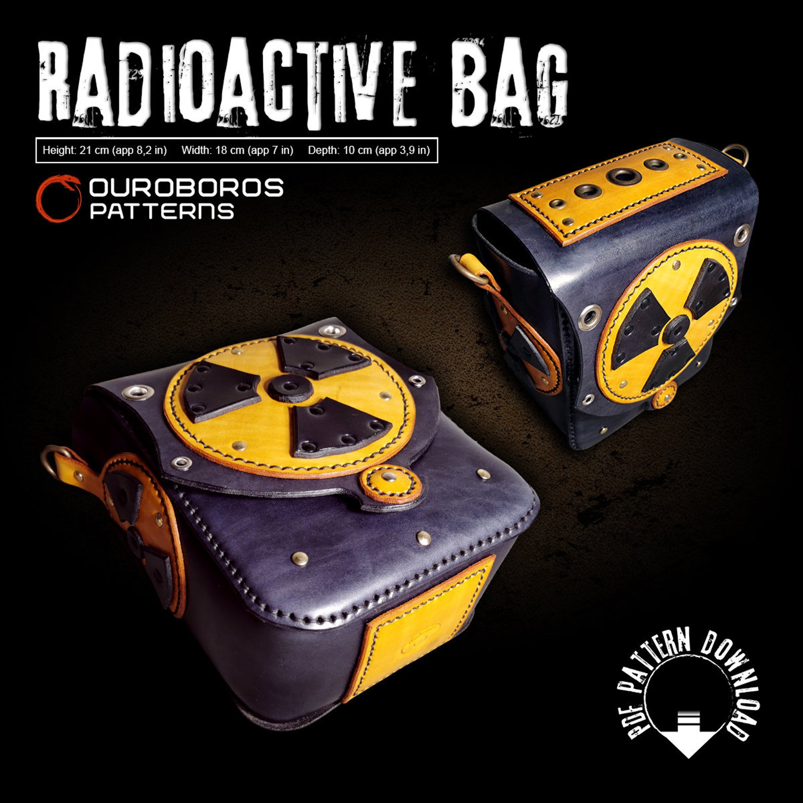 Radioactive Bag - DIY - Leather Pattern PDF - Etsy