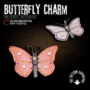 Butterfly Charm - DIY - Leather Pattern PDF - Etsy