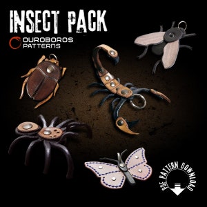 Insect Charm Pack - DIY - Leather Pattern PDF - Etsy