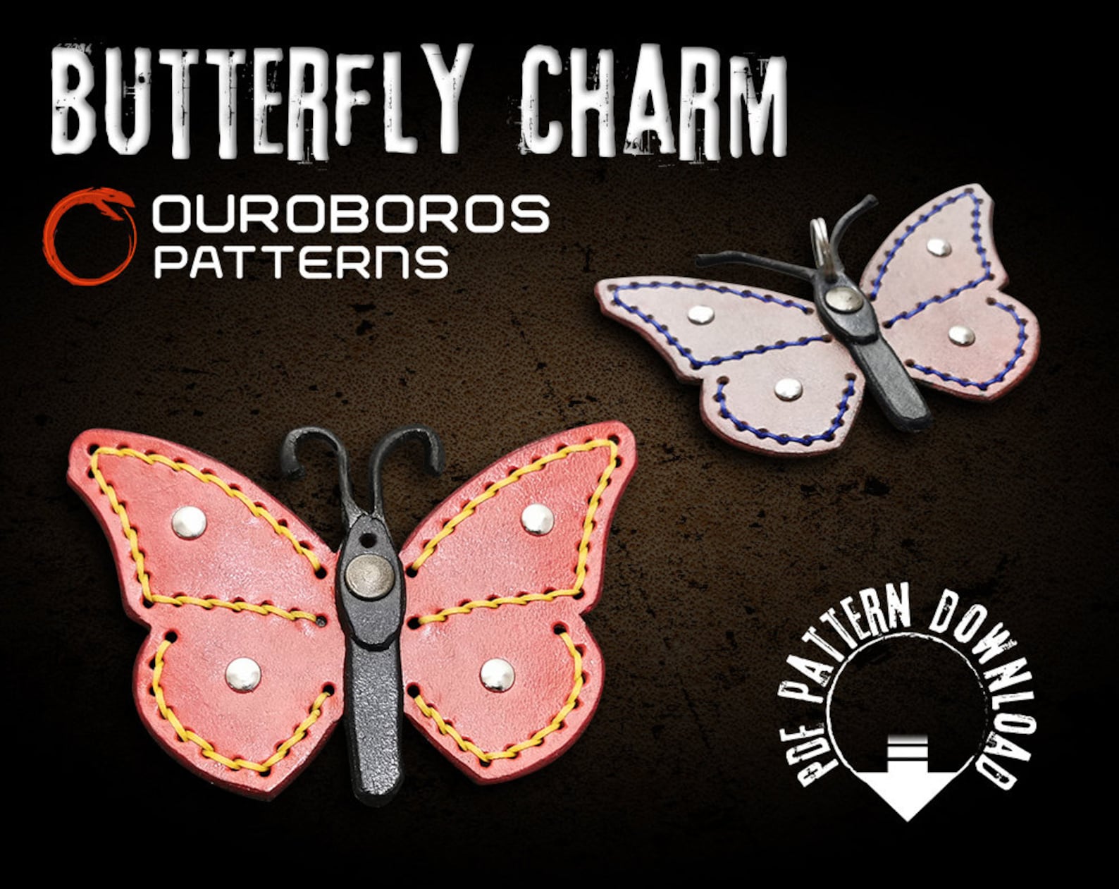 Butterfly Charm - DIY - Leather Pattern PDF - Etsy
