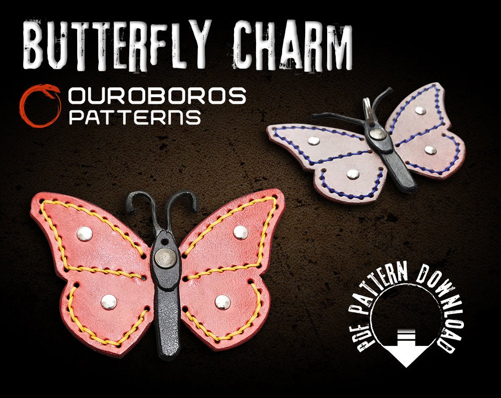 Butterfly Charm DIY Leather Pattern PDF - Etsy