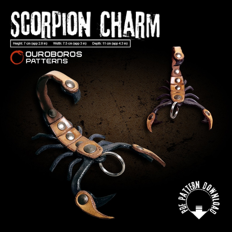 Scorpion Charm - DIY - Leather Pattern PDF - Etsy
