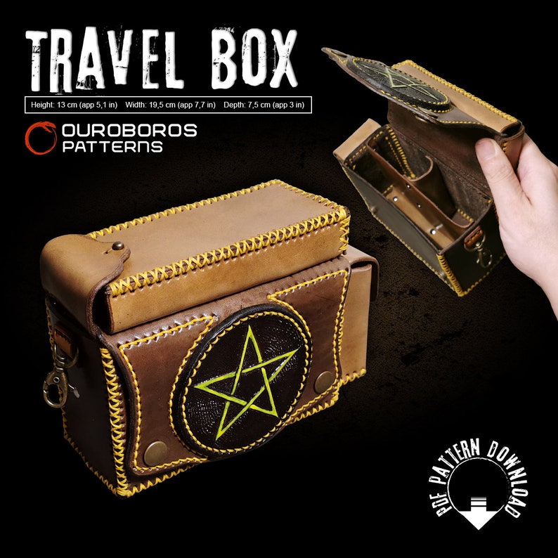 Travel Box DIY Leather Pattern PDF - Etsy