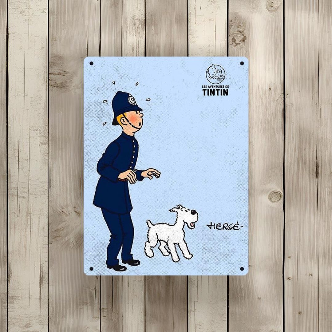 Vintage Tintin Metal Sign "tintin Collector" (tin40) - Etsy