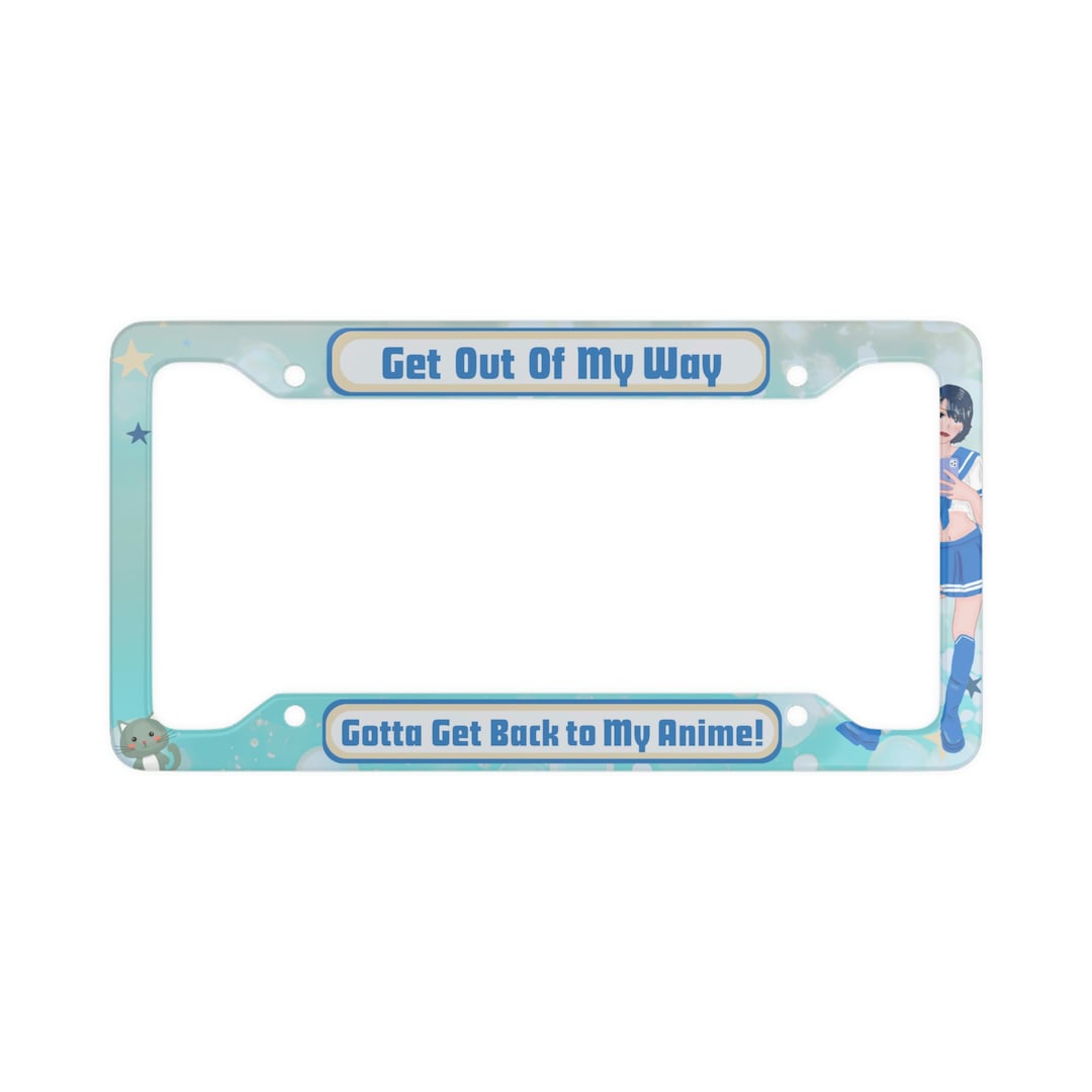 Anime License Plate Frame Anime Gift, Birthday, Anime Gamer, Anime Car ...
