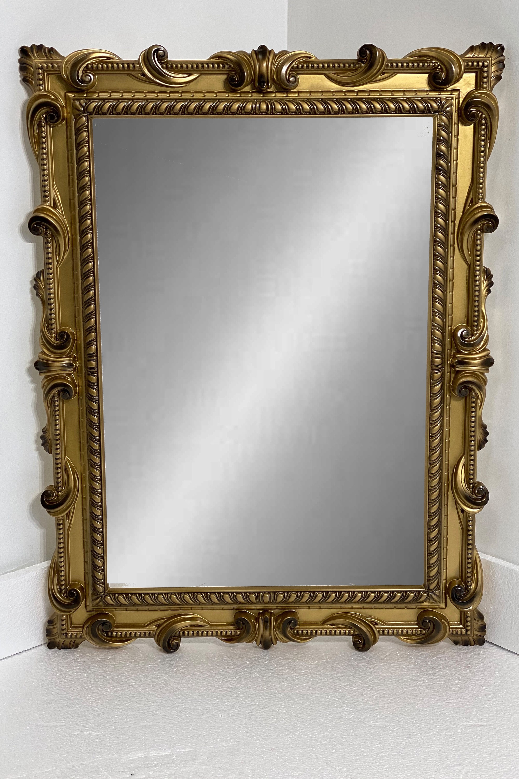 MIRROR GOLD FINISH| Wood Frame Mirror| Large Gold Mirror| Home Decore ...