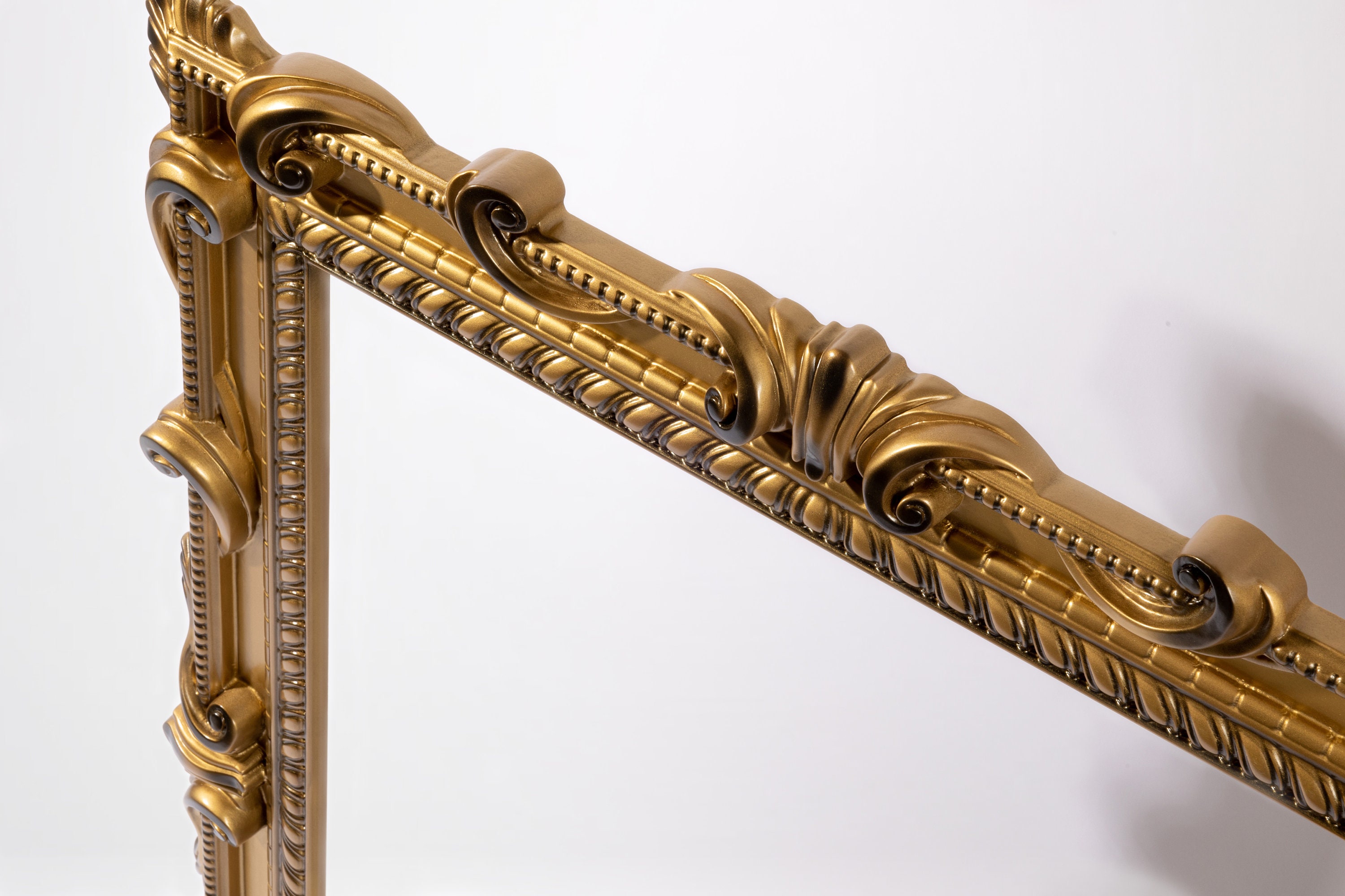 MIRROR GOLD FINISH| Wood Frame Mirror| Large Gold Mirror| Home Decore ...