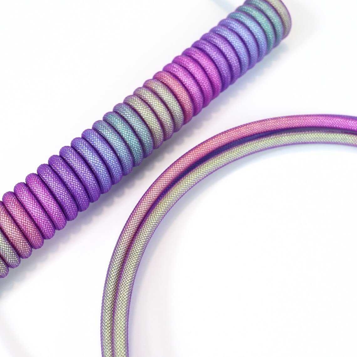 Rainbow Coiled Cable Mechanical Keyboard Coiled Cable Custom Coiled ...