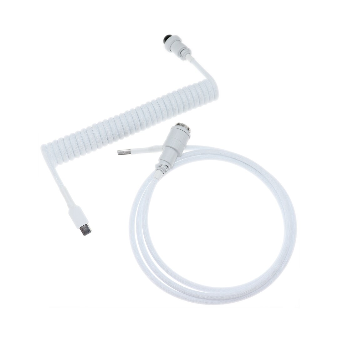 Custom Coiled Keyboard Usb Cable White Coil Cable - Etsy