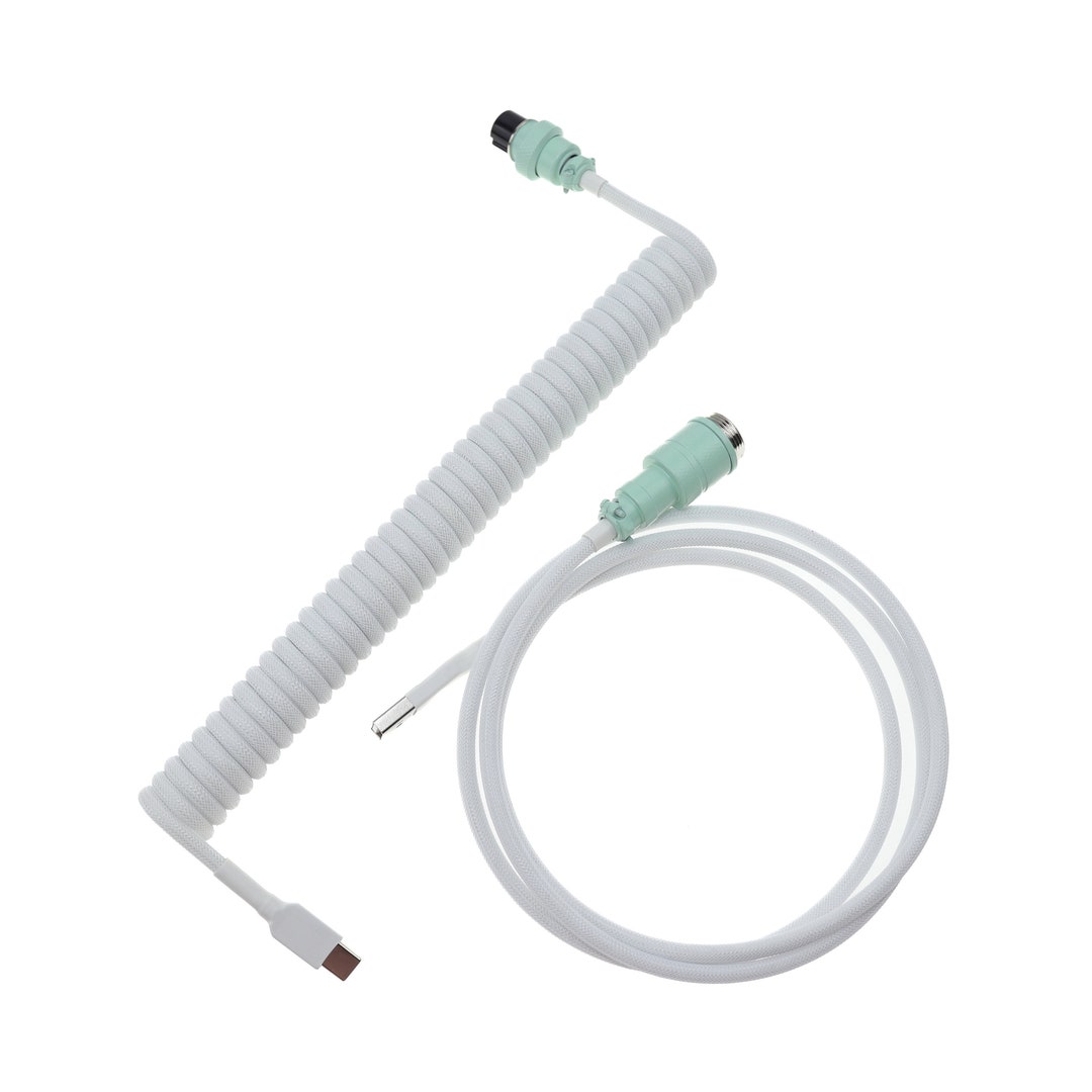 Coiled Mechanical Keyboard Cable - White USB Cable - Etsy