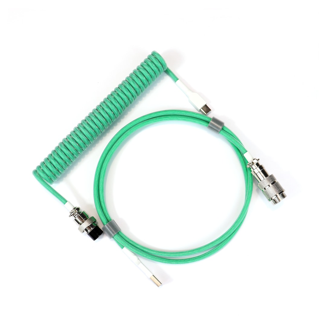 Custom Coiled Keyboard Usb Cable - Green Cable - Etsy