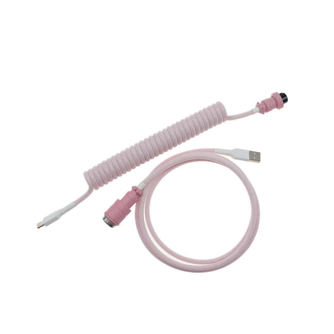 Coiled Mechanical Keyboard Cable - Pink Cable - Etsy