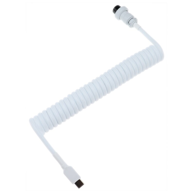 Custom Coiled Keyboard Usb Cable White Coil Cable - Etsy