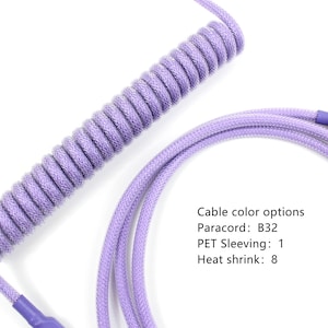 Custom Coiled Keyboard Usb Cable Purple Cable - Etsy