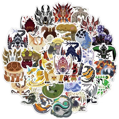 Monster Hunter World Vinyl Stickers - Etsy