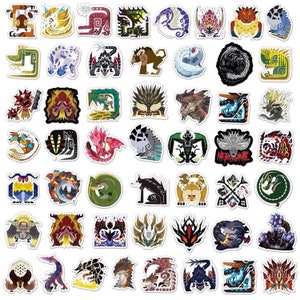 100pcs Sticker Pack Monster Hunter World Anime Cute - Etsy